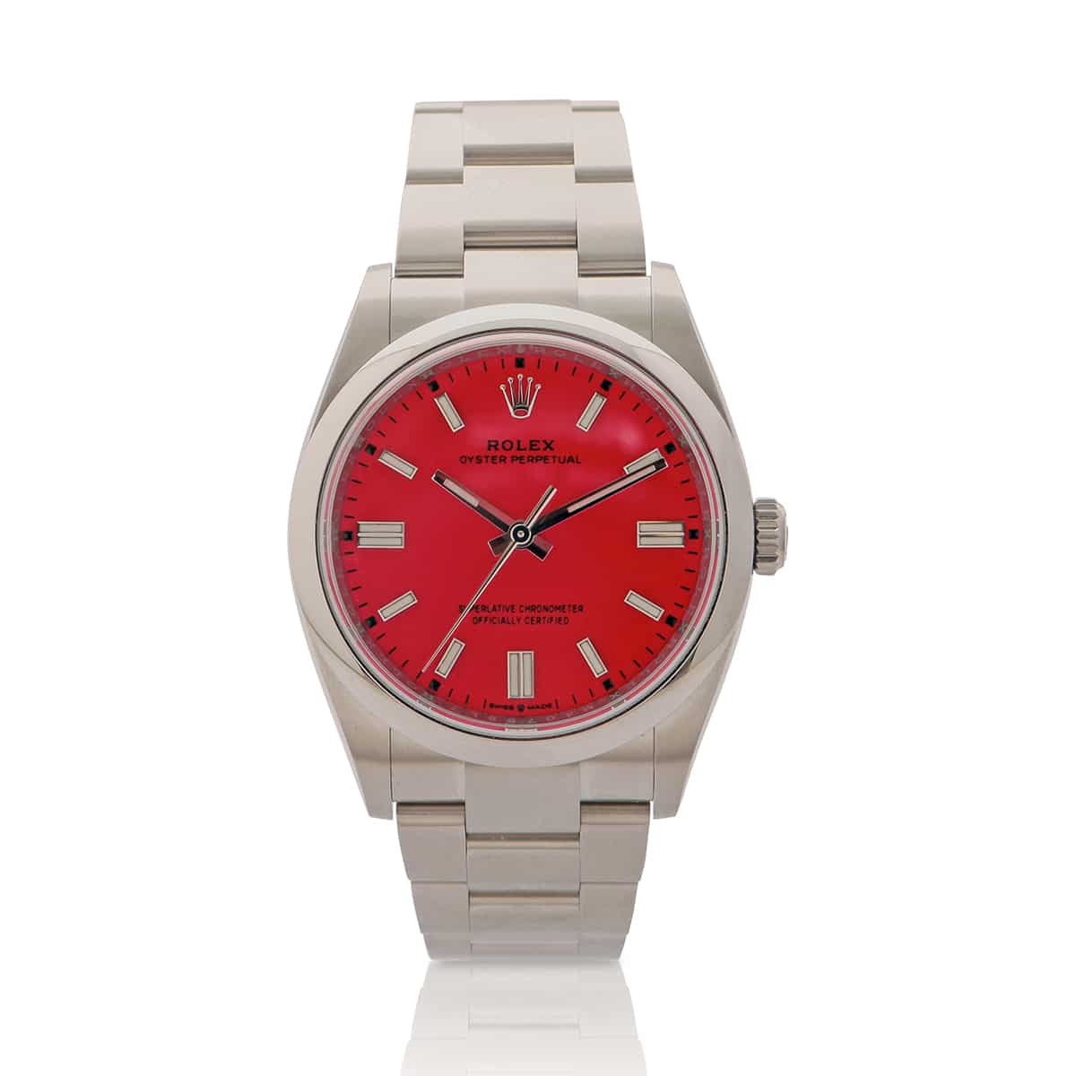 Rolex Oyster Perpetual red 36mm dial | Ref 126000 | Global Boutique